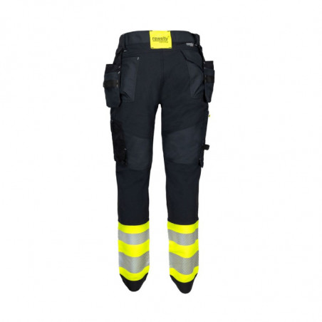 Kelnės REWELLY STRETCH PLUS t.pilkos/geltonos